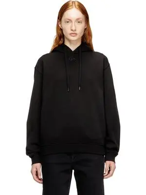 DIESEL® Cotton Hoodie With Oval D Logo - Black