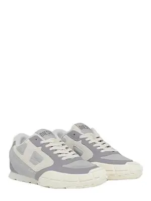 DIESEL® Diesel S-Pagodha Quilted Suede Lace-Up Sneakers Grey
