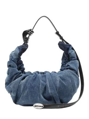 DIESEL® Diesel Scrunched Hobo Bag In Treated Denim