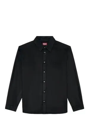 DIESEL® Fluid Shirt With Logo Embroidery - Black