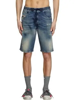 DIESEL® Jogg Jeans Chino Shorts With Elasticated Drawstring Waist - Blue