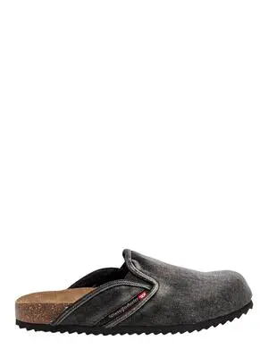 DIESEL® D-woodstock Denim Mules - Black
