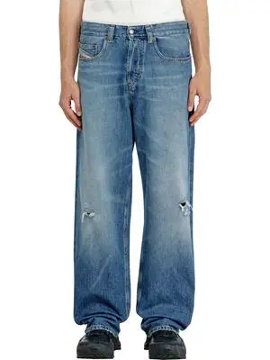 DIESEL® Relaxed Fit Low Waist Wide Leg Jeans - Blue