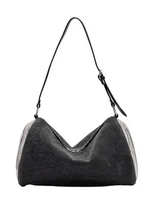 DIESEL® Load-d Shoulder Bag With Transparent Oval D Sides - Black