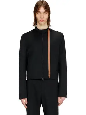 DIESEL® Diesel Tailored Jacket With Biker Neck Strap