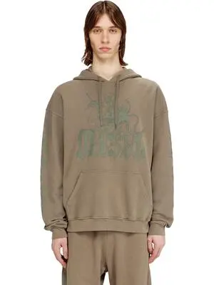 DIESEL® Griffin Print Hoodie - Brown
