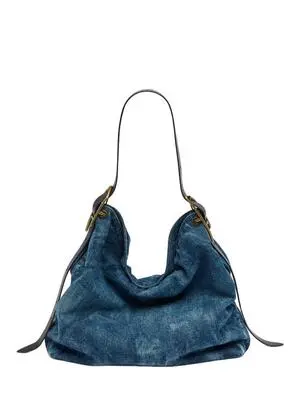DIESEL® D-line Denim Hobo Bag - Blue
