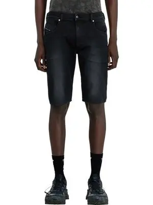 DIESEL® Slim Fit Colored Denim Shorts - Black