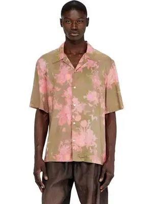 DIESEL® Lyocell Shirt With All-over Floral Print - Multicolor
