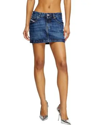 DIESEL® Mini Skirt In Dark Wash Denim - Blue