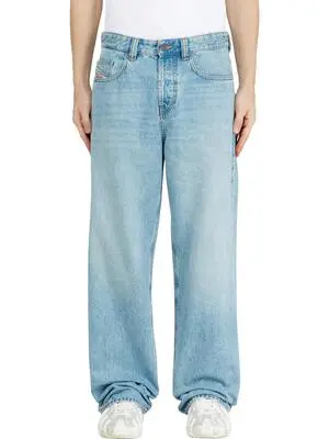 DIESEL® Relaxed Fit Low Waist Wide Leg Jeans - Blue