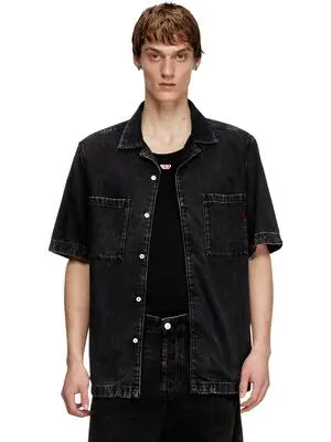DIESEL® Bowling Shirt In Denim - Black