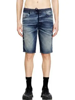 DIESEL® Slim Fit Treated Jogg Jeans Denim Shorts - Blue