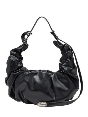 DIESEL® Grab D Large Scrunched Hobo Bag - Black