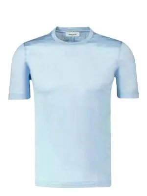 GRAN SASSO Short-sleeve Cotton T-shirt - Blue