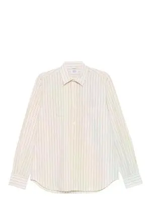 Aspesi Vertical-stripe Long-sleeve Shirt - Neutrals