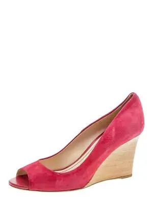 TOD'S Peep-toe Wedge Pumps - Red