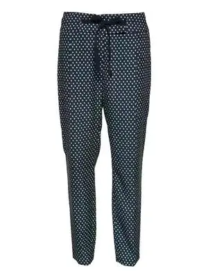 Max Mara Polka-dot Tie-waist Trousers - Black