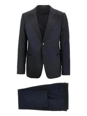 Emporio Armani Peak-lapel Single-breasted Suit - Blue