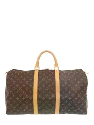 LOUIS VUITTON Monogram Keepall 50 Travel Bag - Brown