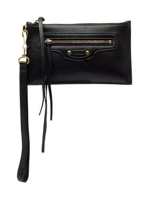 Balenciaga Grained Calfskin Neo Classic Pouch Xs Clutch Bag - Black