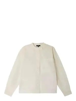 Soeur Off-white Band Collar Shirt - Neutrals