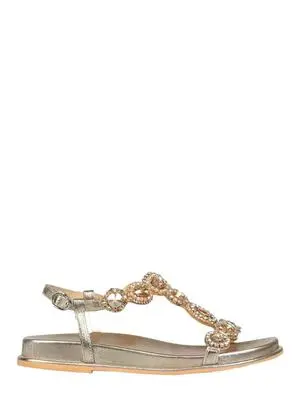 ALMA EN PENA Crystal-embellished Slingback Sandals - Gold