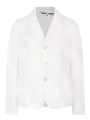 Comme Des Garçons Floral Jacquard Blazer - Neutrals