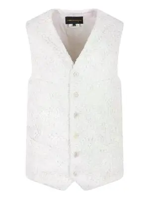 Comme Des Garçons Crochet-knit Waistcoat - Neutrals
