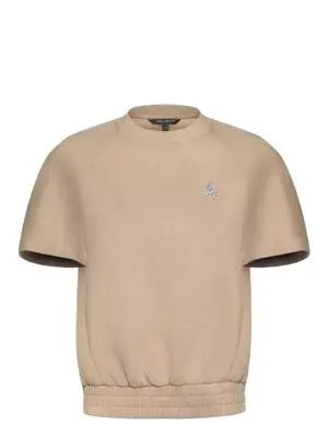 Armani Exchange Embellished Logo Crewneck Top - Neutrals