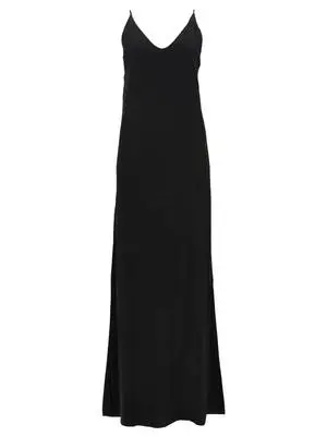 NUDE Spaghetti Strap V-neck Dress - Black