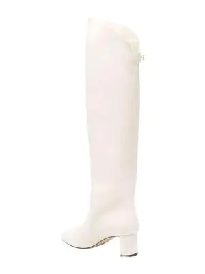 MAISON SKORPIOS 50mm Knee-high Leather Boots - Neutrals