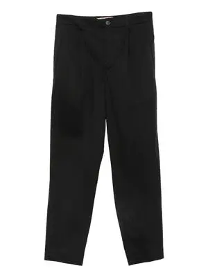 BONHEUR Pleated Trousers With Elasticated Waist - Black