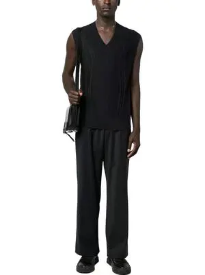 Viktor & Rolf V-neck Cable Knit Sweater - Blue
