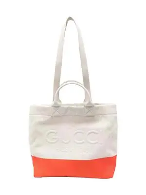 Gucci Logo-embossed Tote Bag - Neutrals