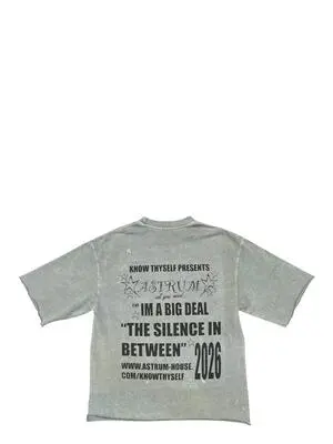 Astrum Graphic-print Distressed T-shirt - Grey
