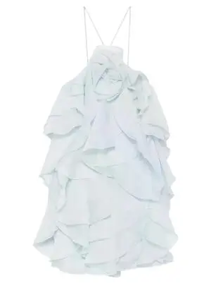 Aje Pandorea Ruffled Mini Dress - Blue