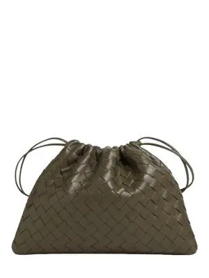 Bottega Veneta Intrecciato Drawstring Shoulder Bag - Cypress
