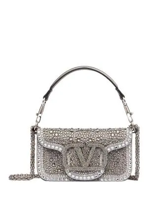 VALENTINO Valentino Garavani Small Locò Shoulder Bag With Rhinestones
