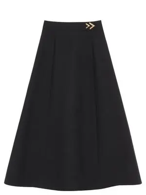 Valentino Garavani Flared Midi Skirt - Black