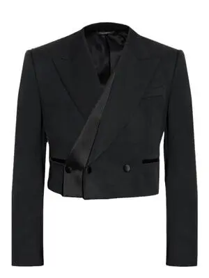 Dolce & Gabbana Dolce Gabbana Double-breasted Spencer Jacket - Black