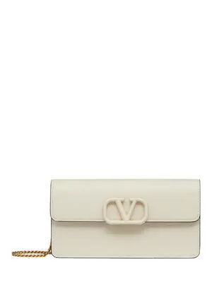 VALENTINO Valentino Vlogo Signature Foldover Top Clutch Bag