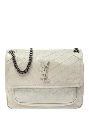 Saint Laurent Niki Medium Shoulder Bag - Retro White