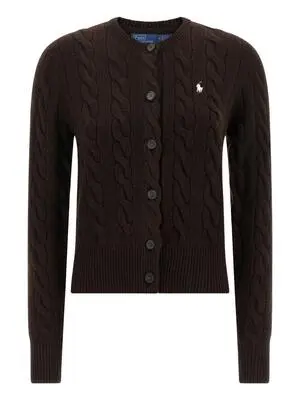 Polo Ralph Lauren Polo Ralph Lauren Cable-Knit Button-Up Cardigan Black