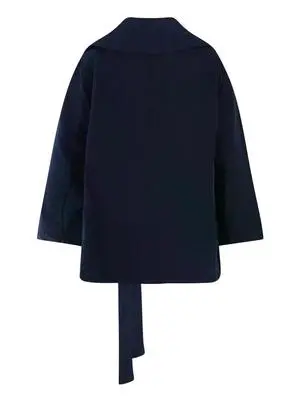 MARIA CALDERARA Tie-fastening Jacket - Blue
