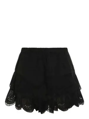 Isabel Marant Étoile Embroidered Lace Midi Skirt - Black