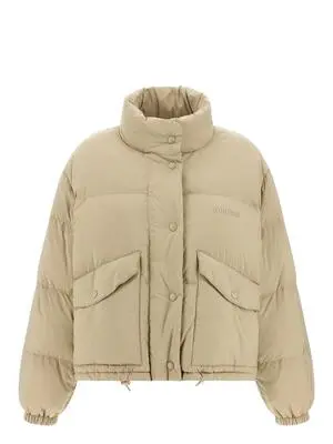 Miu Miu Miu Miu High-Neck Down Jacket Sand-colored