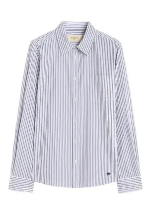 Max Mara Striped Long Sleeve Shirt - Navy Blue