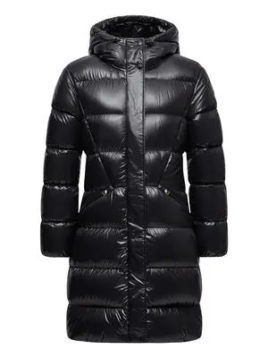 Moncler Bellevue Hooded Long Down Jacket - Black