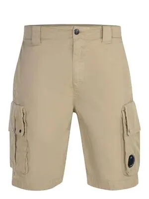 C.P. COMPANY Gabardine Lens Cargo Shorts - Nude